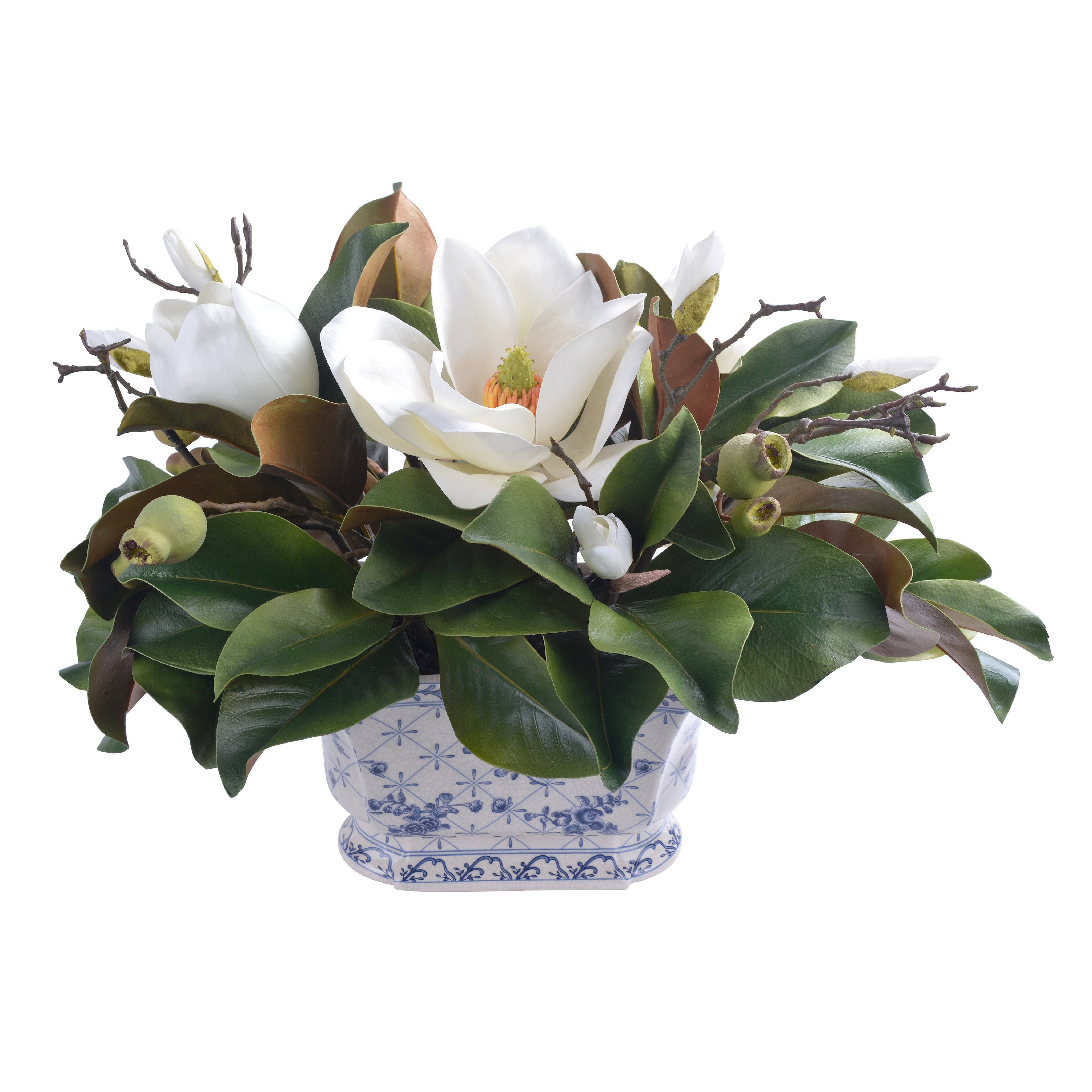 Magnolias in Ceramic Pot – Gump's